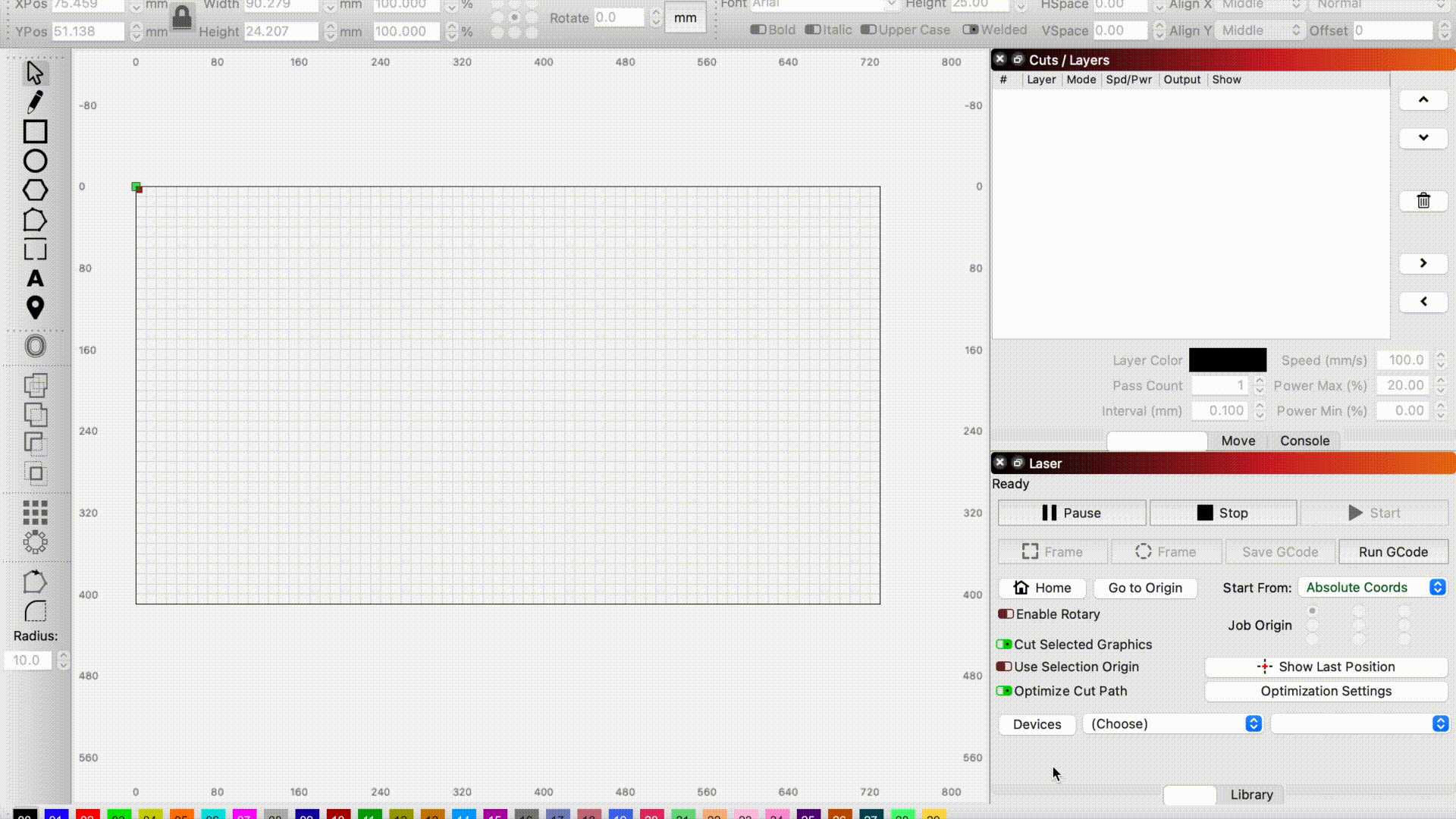 Cavo Bridge LightBurn - Beambox(Pro) – FLUX Help Center