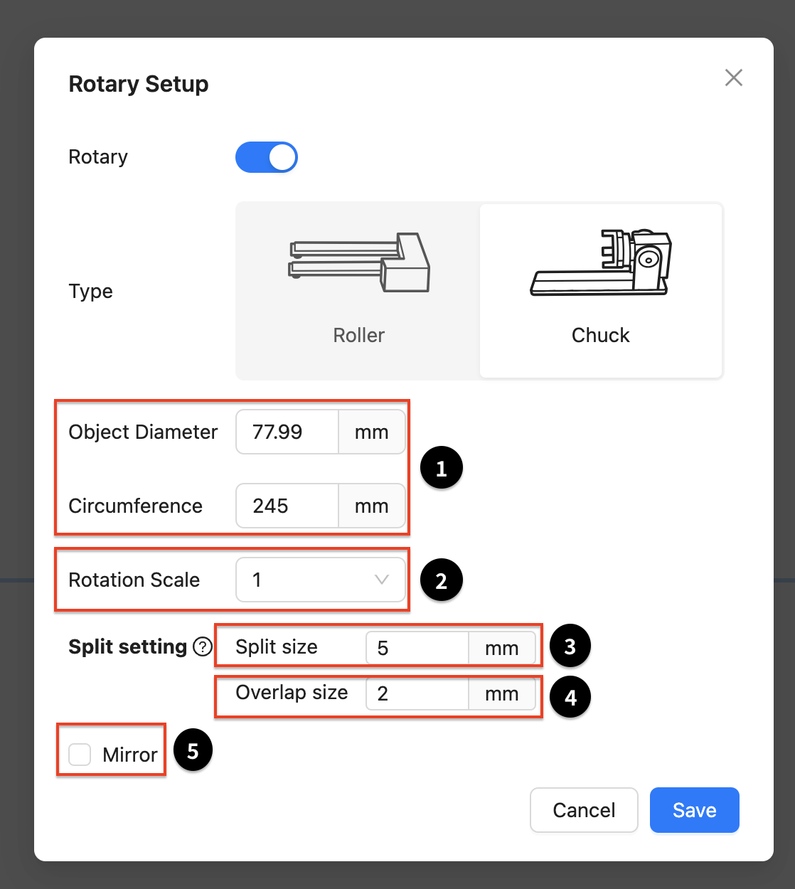 3-3 Rotary Setup – FLUX Help Center