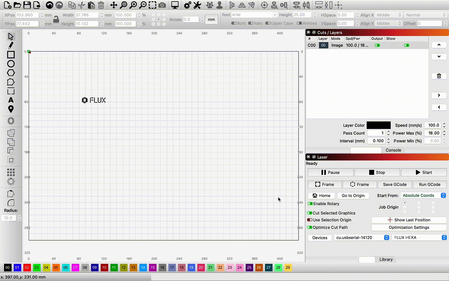 LightBurn Bridge Cable - HEXA Rotary Module 1.0 – FLUX Help Center