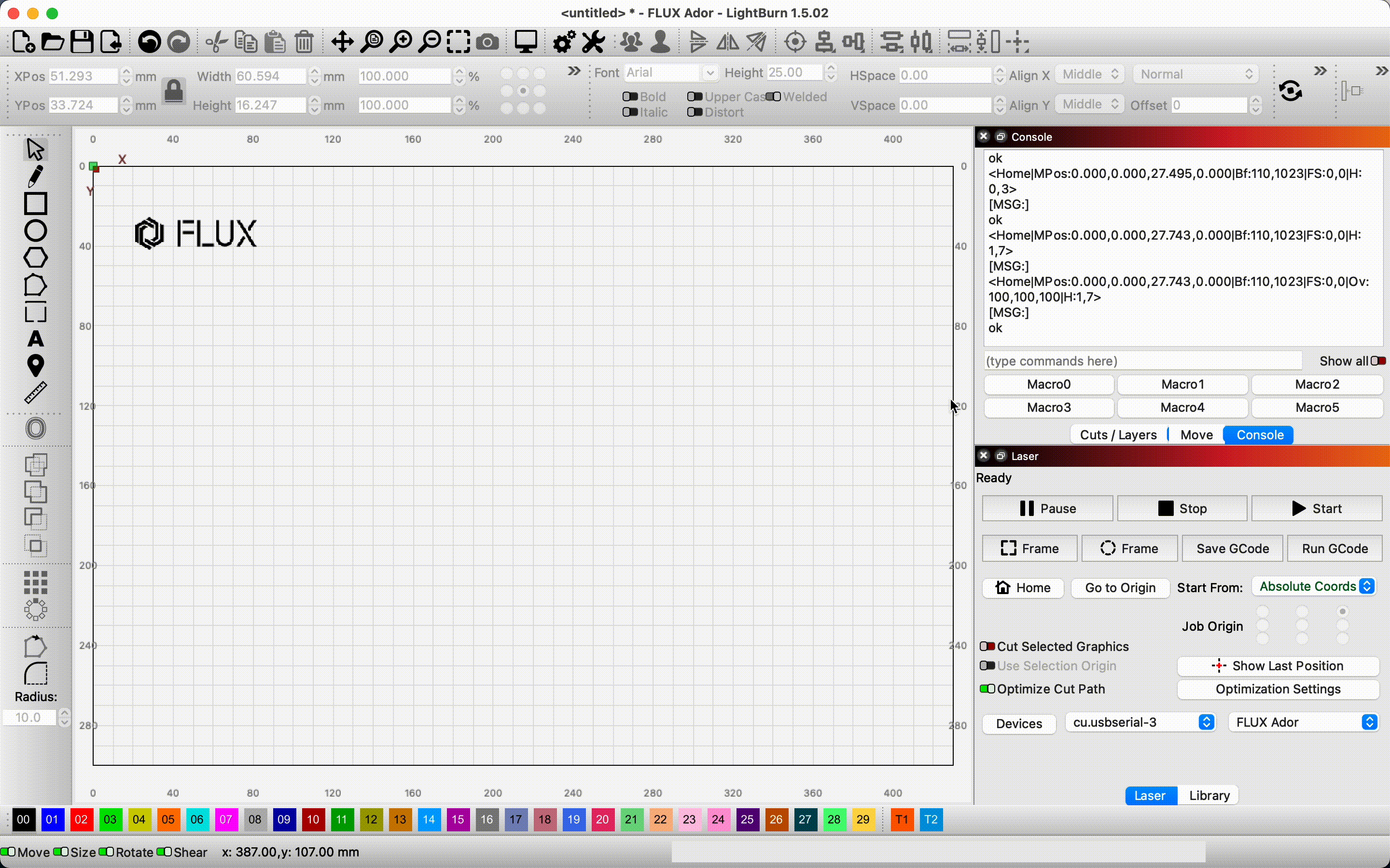 LightBurn Bridge Cable - Ador – FLUX Help Center