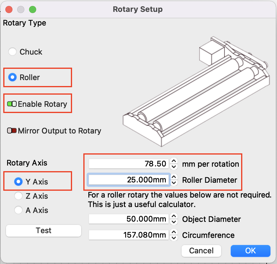 LightBurn Bridge Cable - HEXA Rotary Module 1.0 – FLUX Help Center