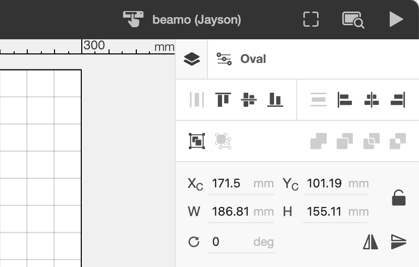 1-1 Beam Studio インターフェイス – FLUX 支援センター